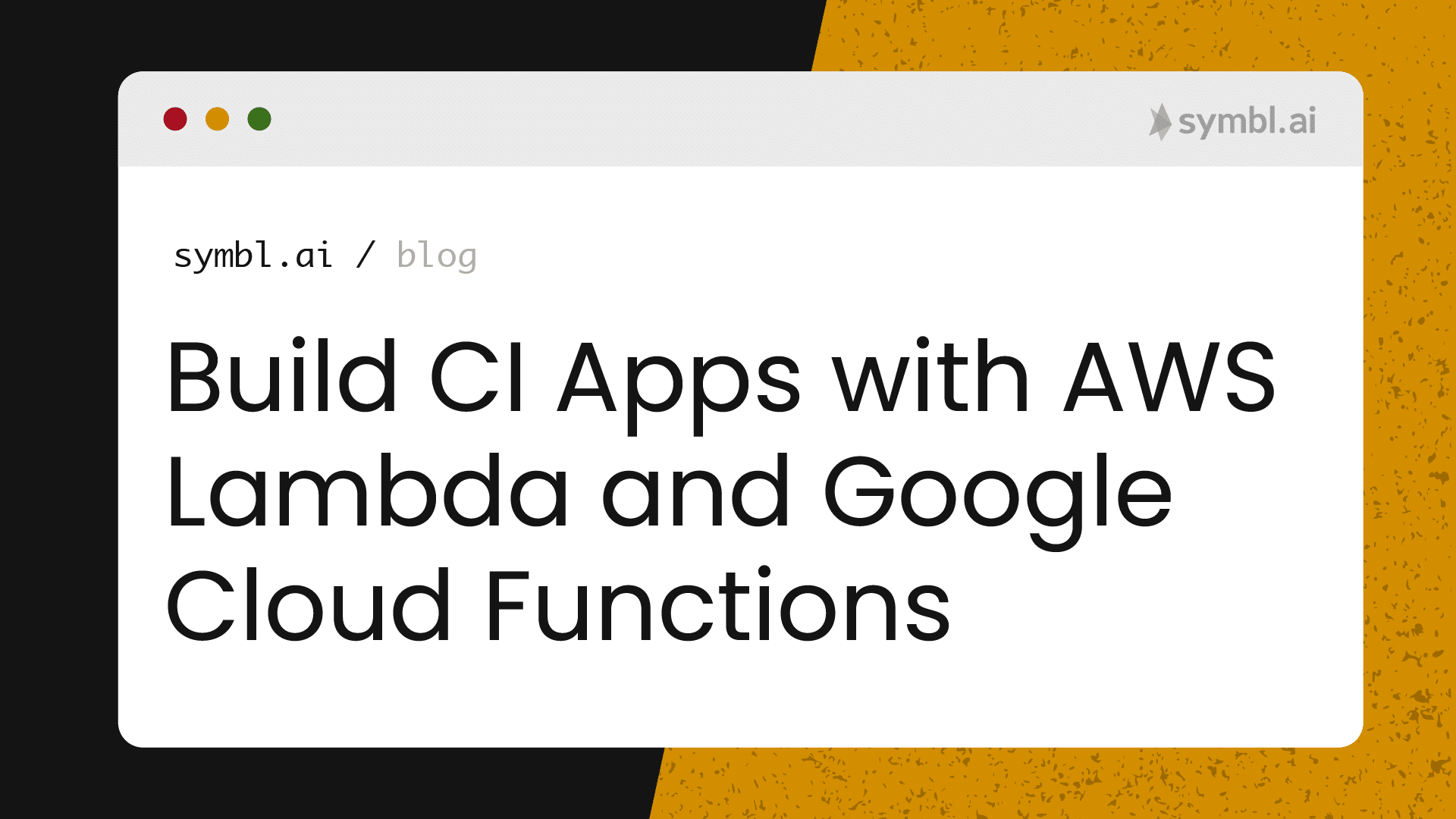 Develop Conversation Intelligence Apps with AWS Lambda and Google Cloud ...